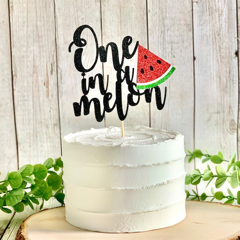 One in a Melon Cake Topper - Etsy