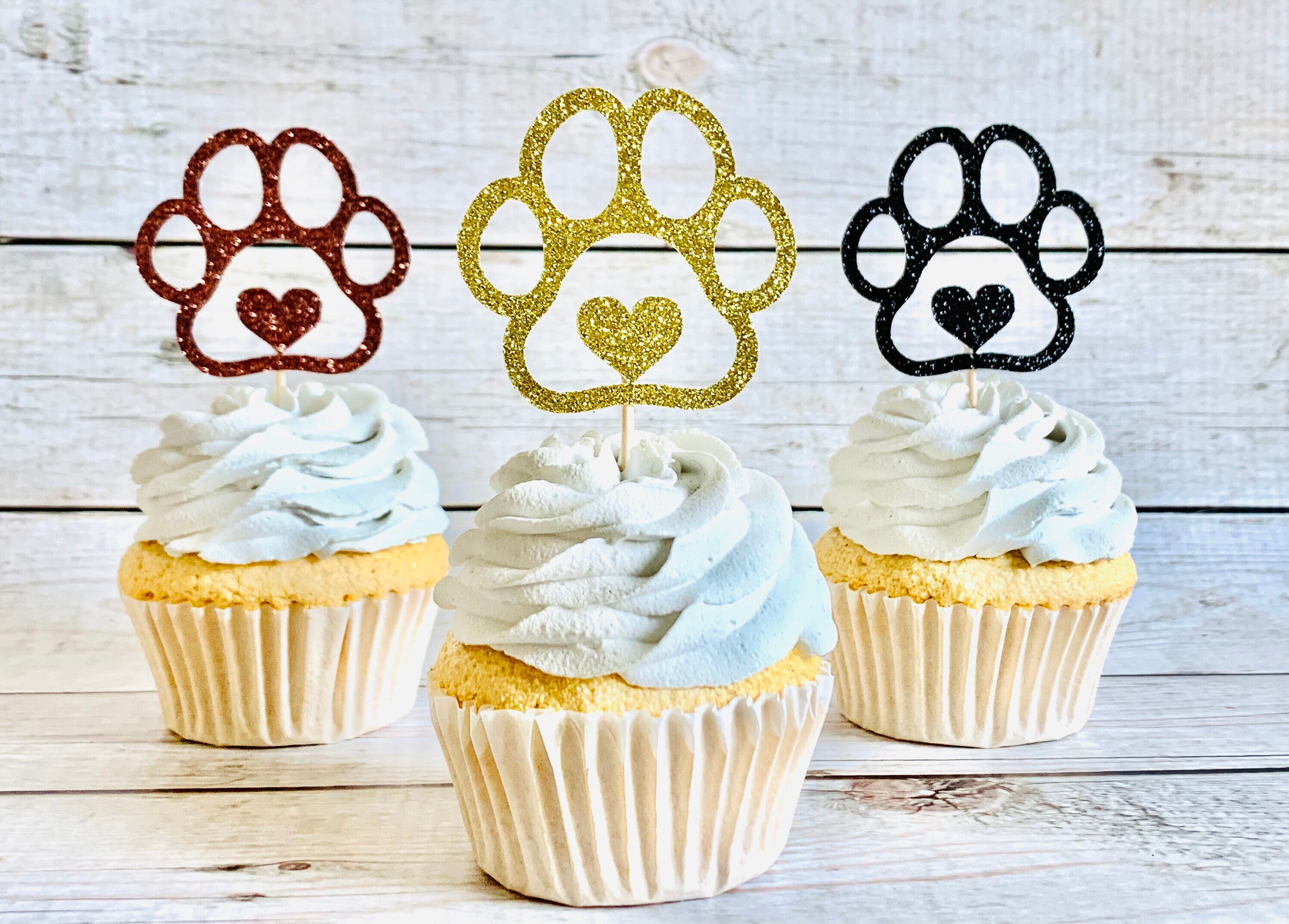 Paw Print Cupcakes