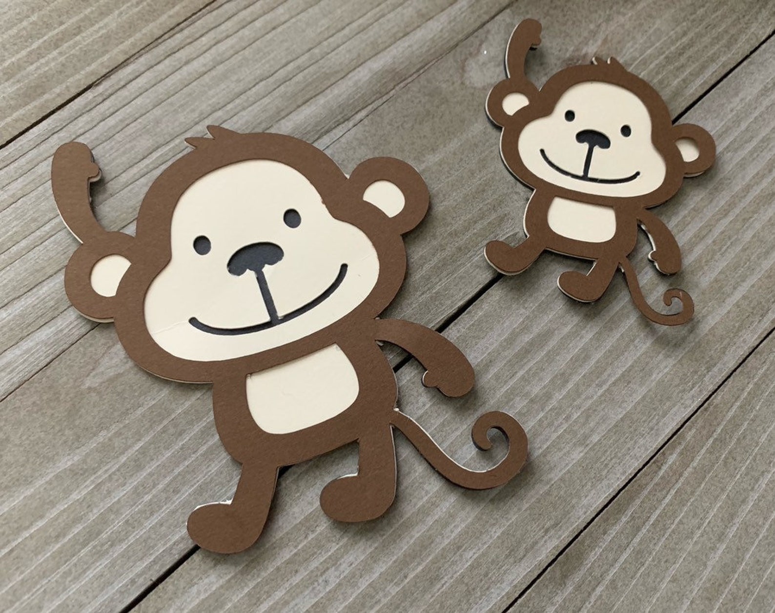 Monkey Cutouts, Monkey Diecuts, Safari Animal Cutouts, Jungle Animal ...