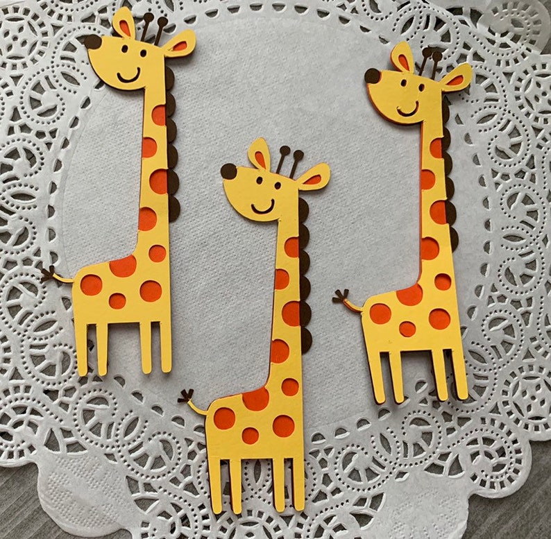 Giraffe Cutouts, Giraffee Diecuts, Zoo Animal Cutouts, Baby Shower ...