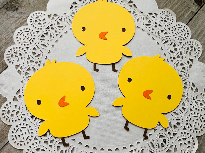 Chick Cutouts Chick Diecuts Farm Animal Cutouts Farm | Etsy