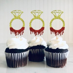 Bloody Ring Cupcake Toppers/ Horror Movie Wedding Decor, Halloween ...
