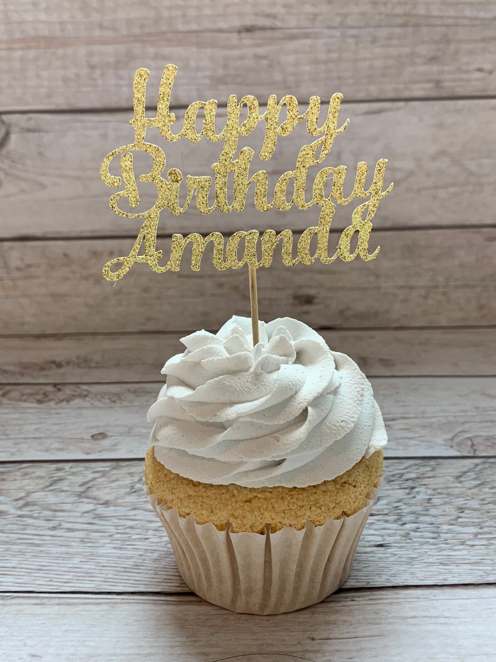 Happy Birthday Cupcake Toppers Custom Name Birthday Toppers - Etsy