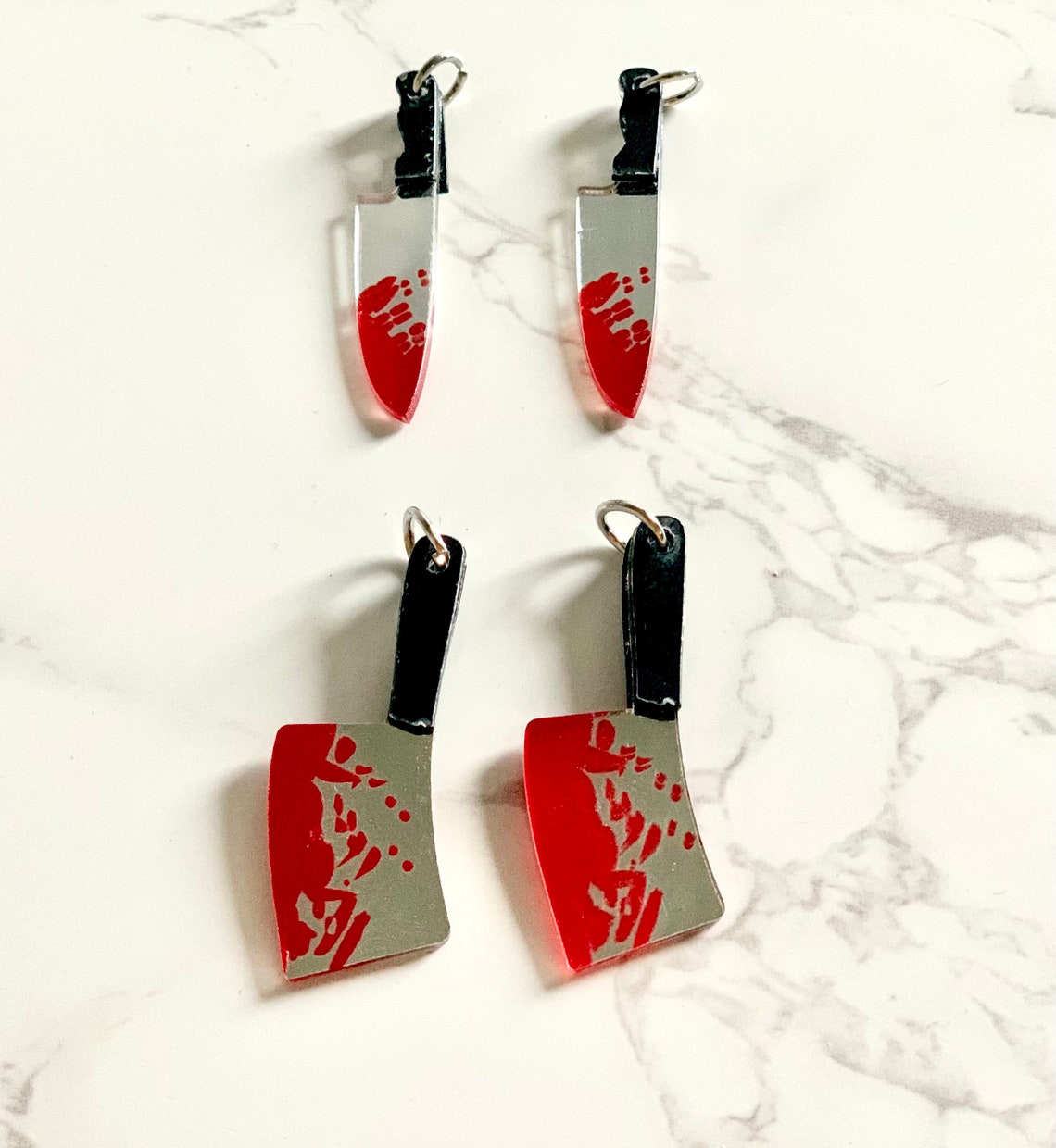 Knife Charms/ Bloody Knife Charms/ Halloween Cleaver/ Butcher - Etsy