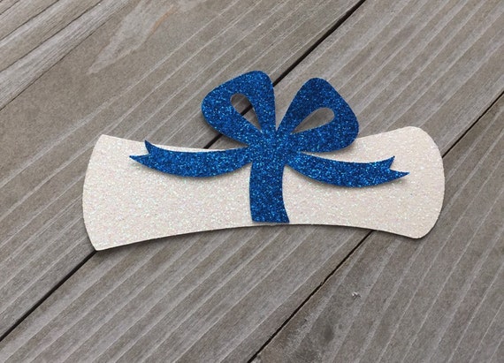 Diploma Cut Outs Glitter Diploma With Bow Die Cuts - Etsy