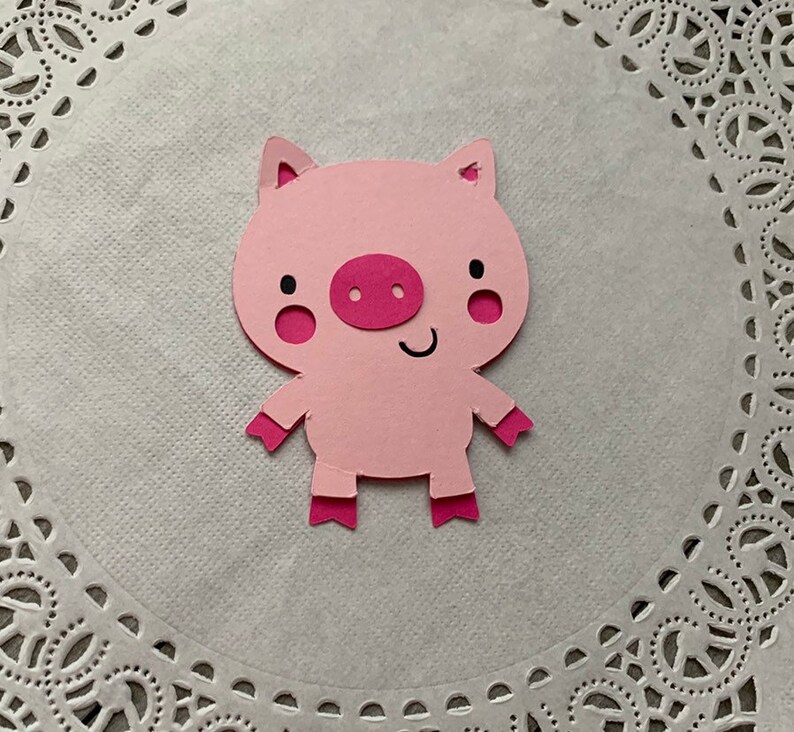 Pig Cutouts Pig Diecuts Farm Animal Cutouts Farm Animal | Etsy