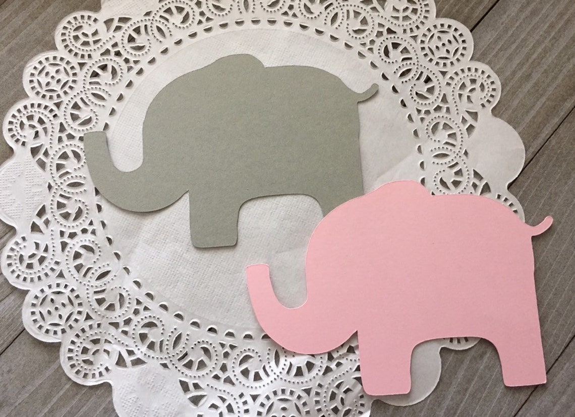 18 Elephant Cutouts, Baby Elephant Die Cut, Elephant Party Decor ...