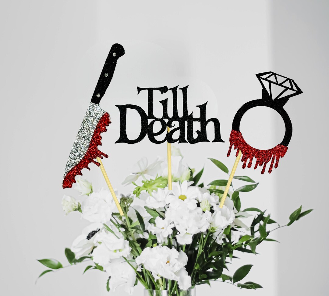 Till Death Party Decorations/ Halloween Wedding Decor/ Fall Bridal ...