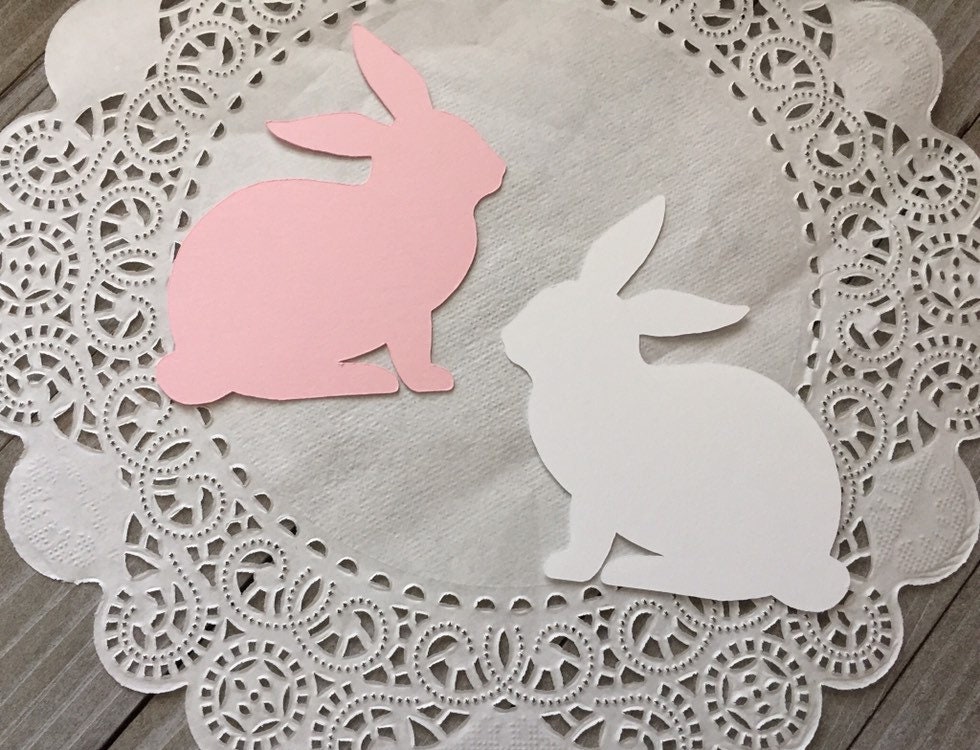 18 Bunny Cut Outs Bunny Rabbit Die Cut Bunny Party Decor - Etsy