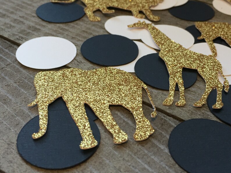 100 Safari Animal Confettijungle Confetti Elephant Giraffe | Etsy