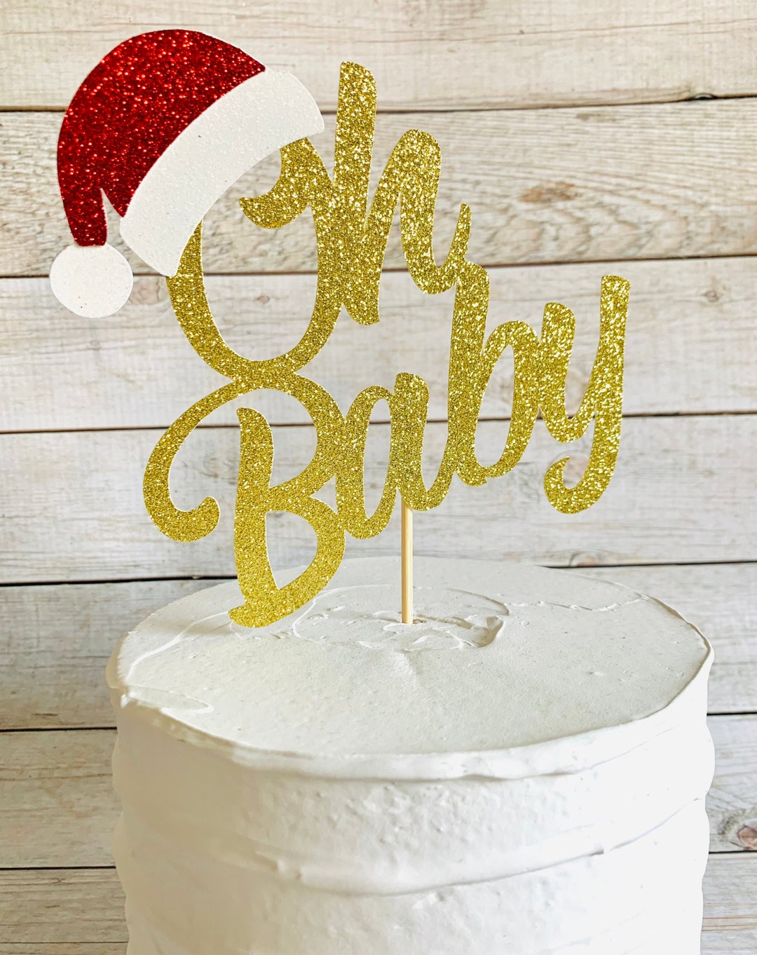 Oh Baby Santa Cake Topper/ Christmas Baby Shower/ Christmas - Etsy