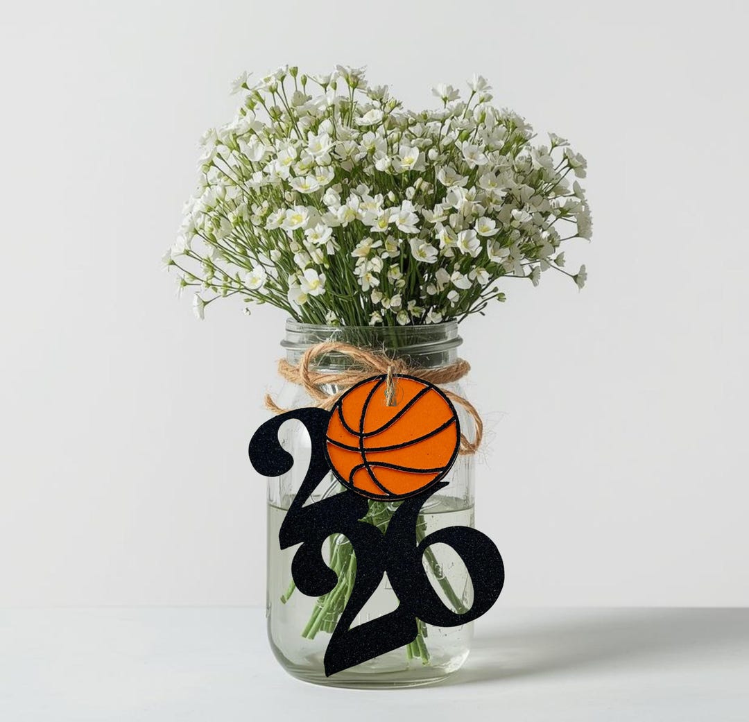 2026 Basketball Mason Jar Tag/ Basketball Team Party Decorations ...