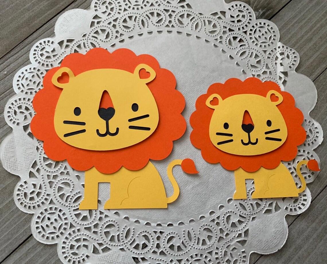 Lion Cutouts, Lion Diecuts, Safari Animal Cutouts, Jungle Animal, Lion ...