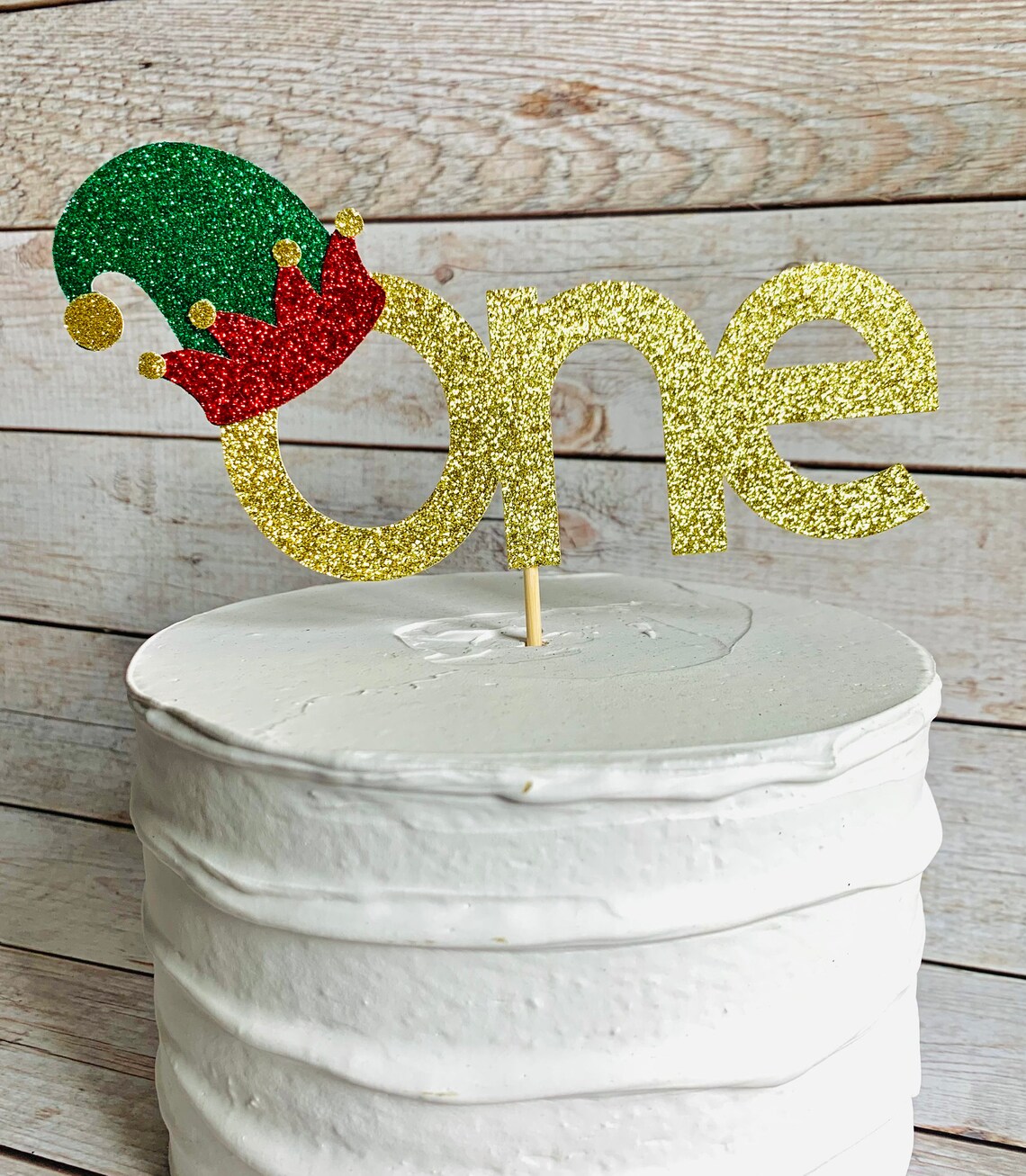 Elf One Cake Topper Christmas Cake Topper Holiday Party | Etsy
