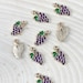 Grape Charms/ 5 Pcs/ Fruit Enamel Charms/ Fruit Jewelry/ Purple ...