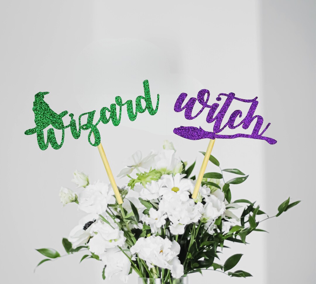 Witch or Wizard Party Decorations/ He or She Gender Reveal Centerpieces ...