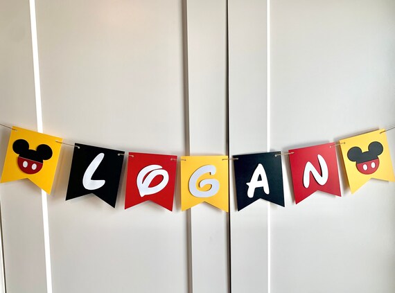 Mickey Mouse Name Banner