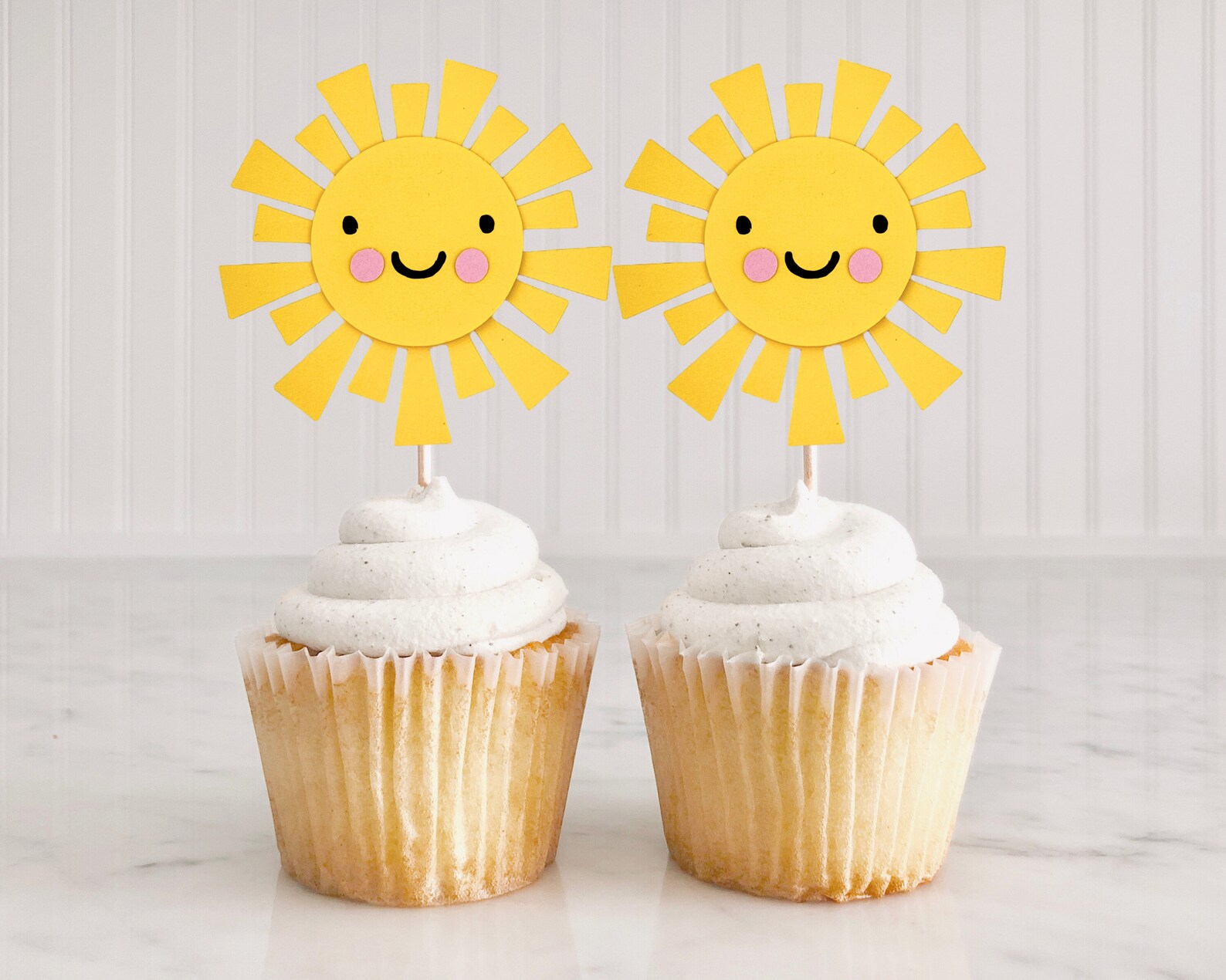 12 Sunshine Cupcake Toppers/ Sun Cupcake Toppers/ You Are My Sunshine ...