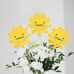 Sunshine Party Decorations/ Sun Centerpieces/ You Are My Sunshine/ One ...