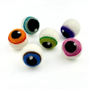 Felt Eyeballs/ Wool Felted Monster Eyeballs/ Fall Decor/ Spooky ...