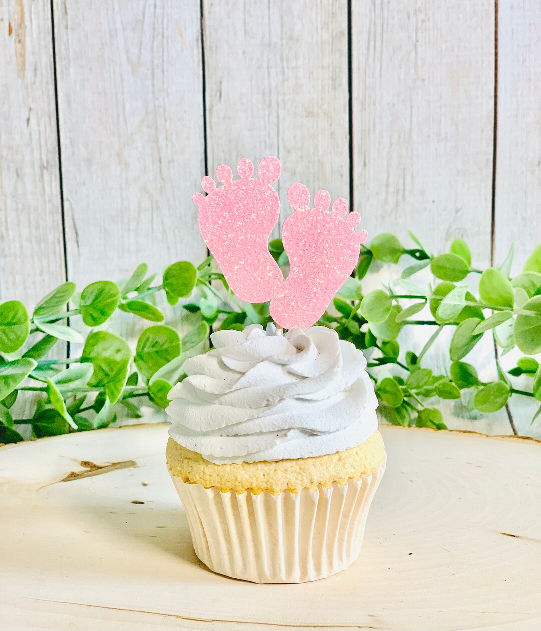 12 Baby Feet Cupcake Toppers/ Pink Baby Feet Picks/ Girl Baby - Etsy