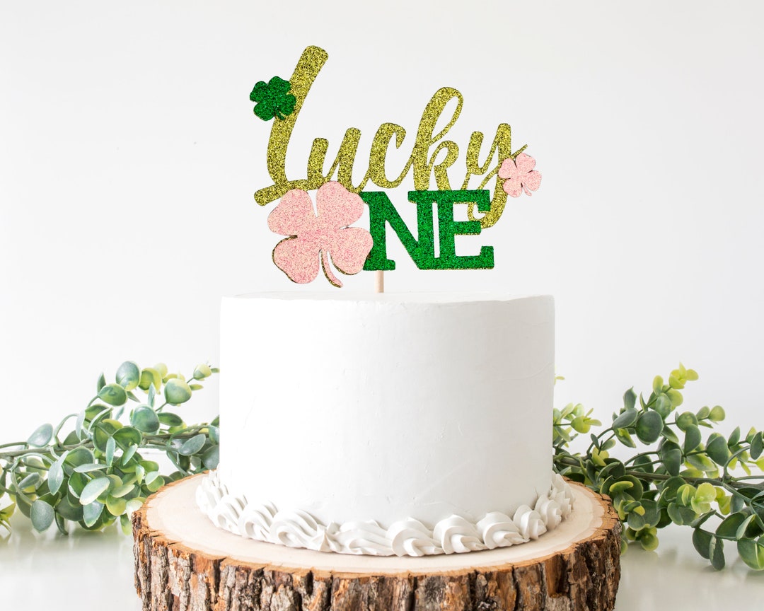 Lucky One Cake Topper/ St. Patrick's Day 1st Birthday Party Decor/ Two ...
