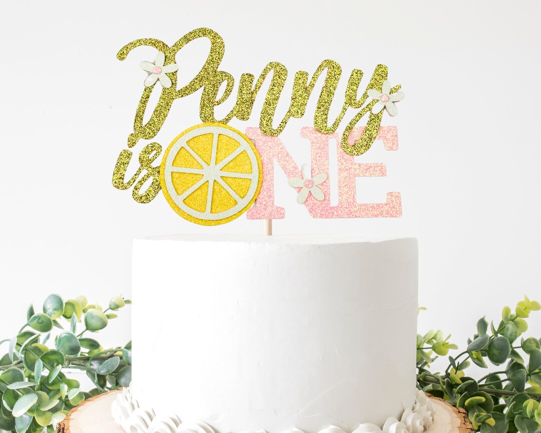 Lemon 1st Birthday Party Decorations/ Lemon Cake Topper/ Custom Name ...