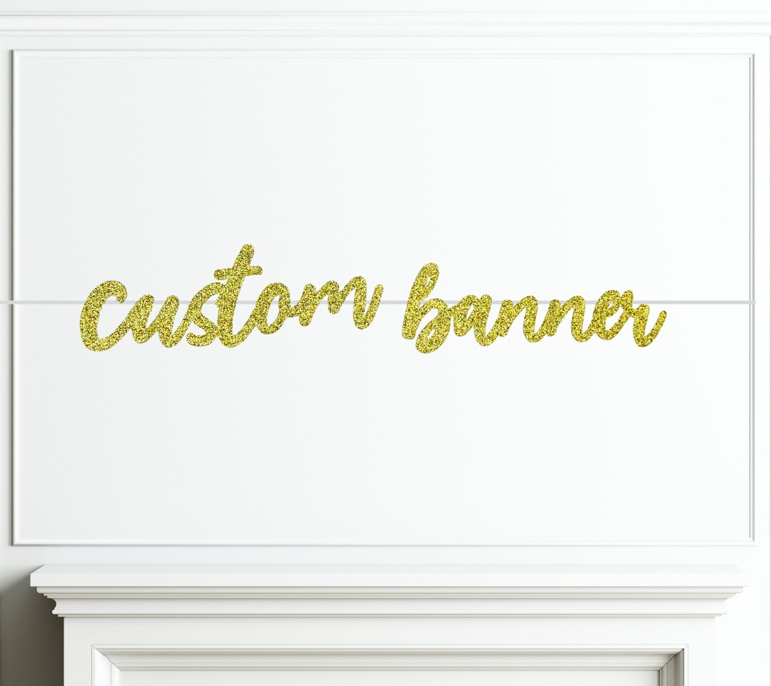 Custom Banner/ Name Banner/ Personalized Banner/ Glitter Banner ...