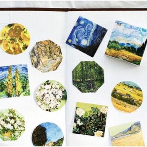45 Van Gogh Stickers Oil Painting Stickers Art Stickers - Etsy