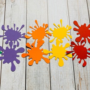 20 Paint Splat Confetti, Art Party Decor, Art Paint Splatter, Art ...