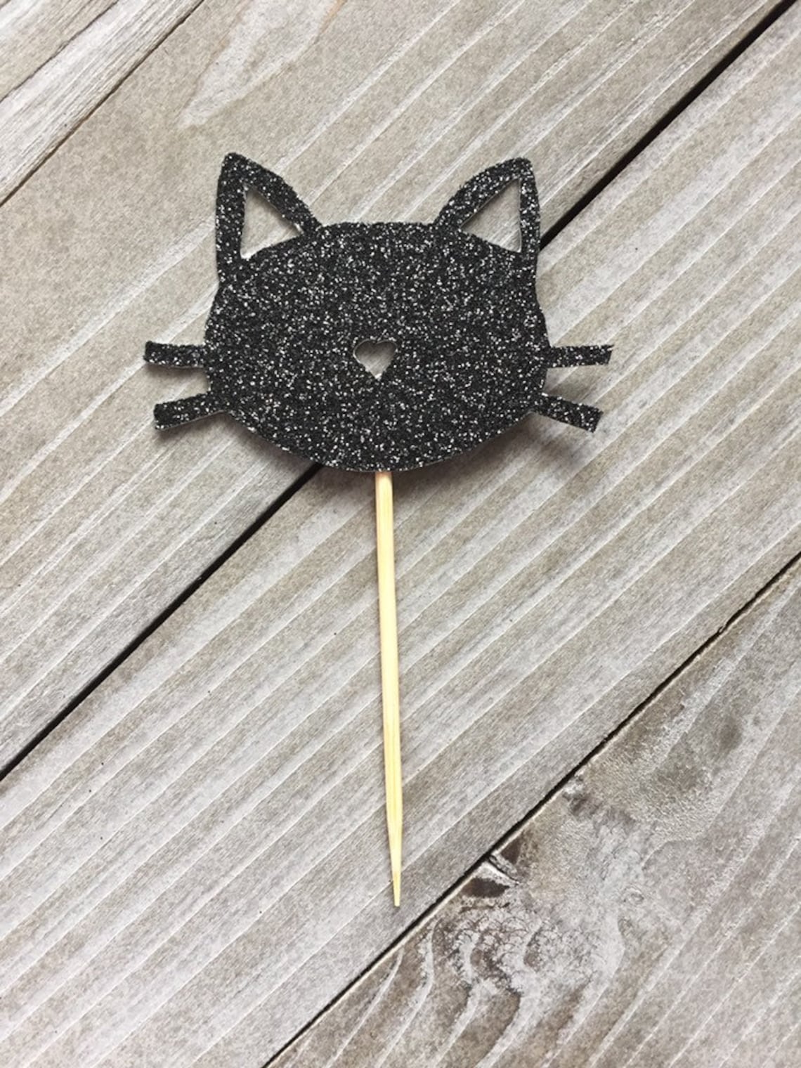 12 Cat Cupcake Toppers Cat Birthday Party Kitty Party Cat | Etsy