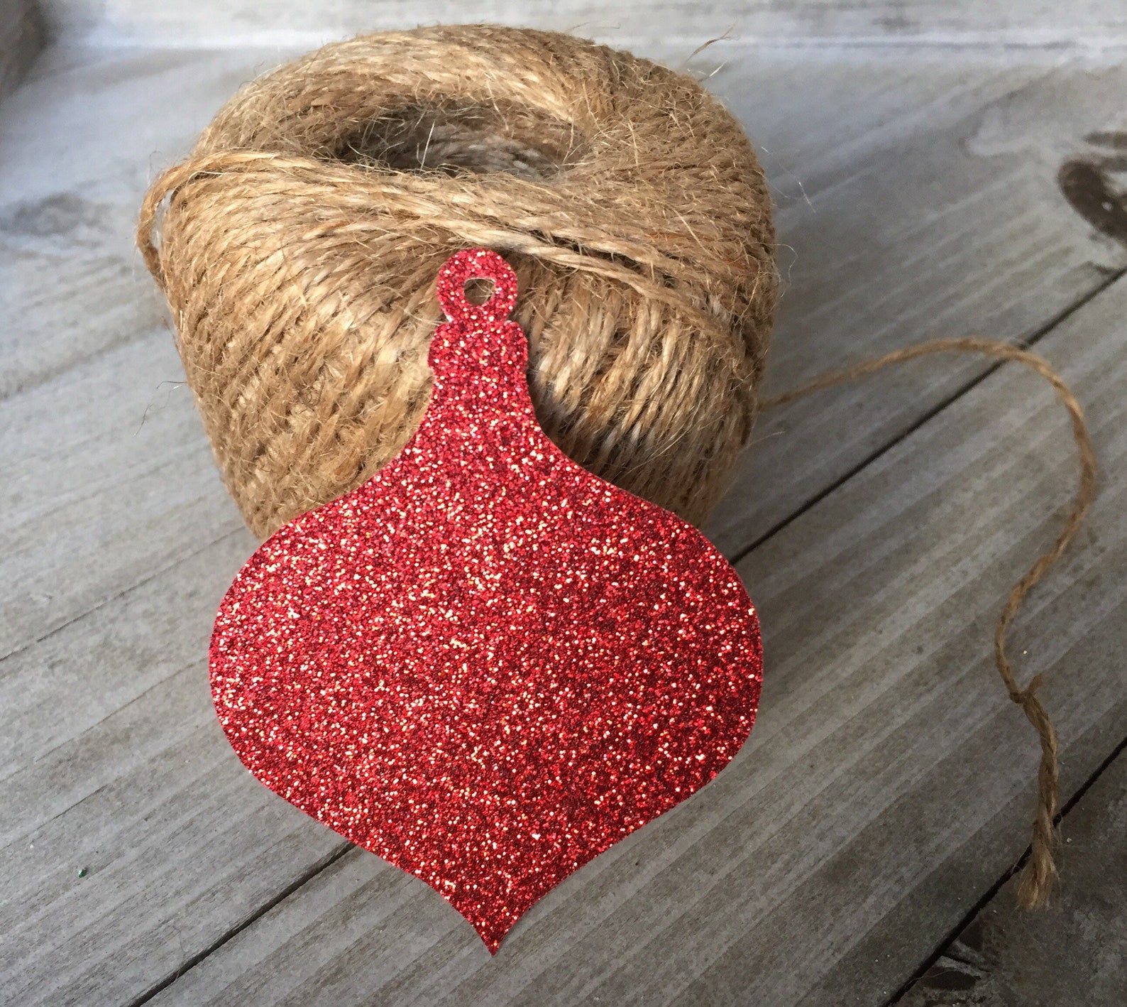 12 Red Glitter Christmas Bulb Gift Tag Christmas Tags - Etsy