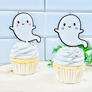 Ghost Cupcake Toppers/ Little Boo Cupcake Toppers/ Halloween Gender ...