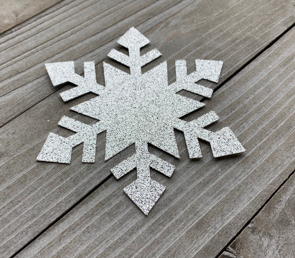 50 Silver Glitter Snowflakes, Snowflake Confetti/ Winter Wonderland ...