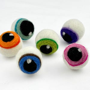 Felt Eyeballs/ Wool Felted Monster Eyeballs/ Fall Decor/ Spooky ...