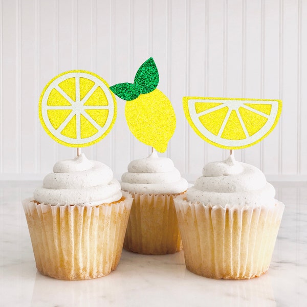 Lemon Cupcake Topper - Etsy