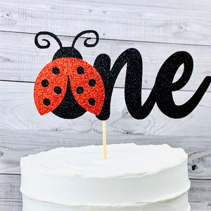 Ladybug Cake Topper/ Ladybug Decorations/ Little Lady 1st Birthday ...