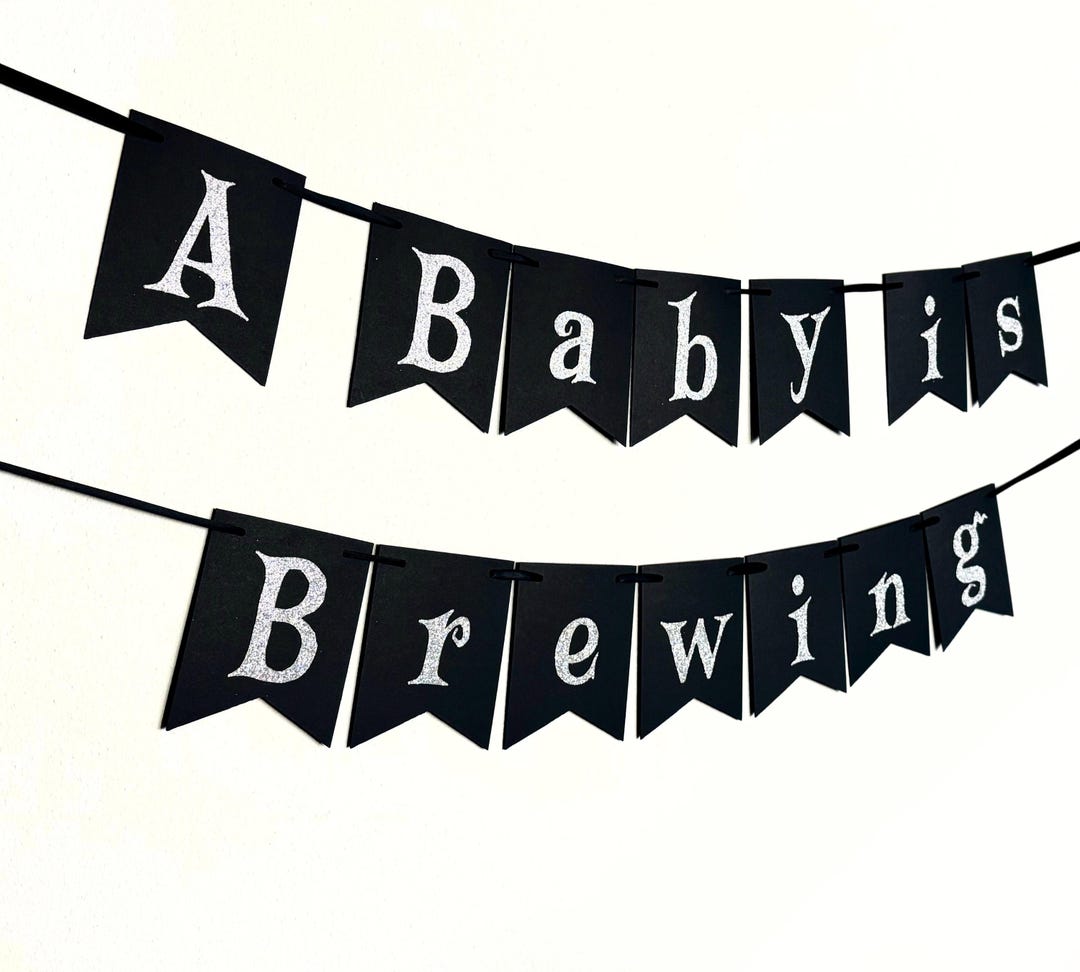 A Baby is Brewing Banner/ A Little Boo is Almost Due Baby Shower Party ...