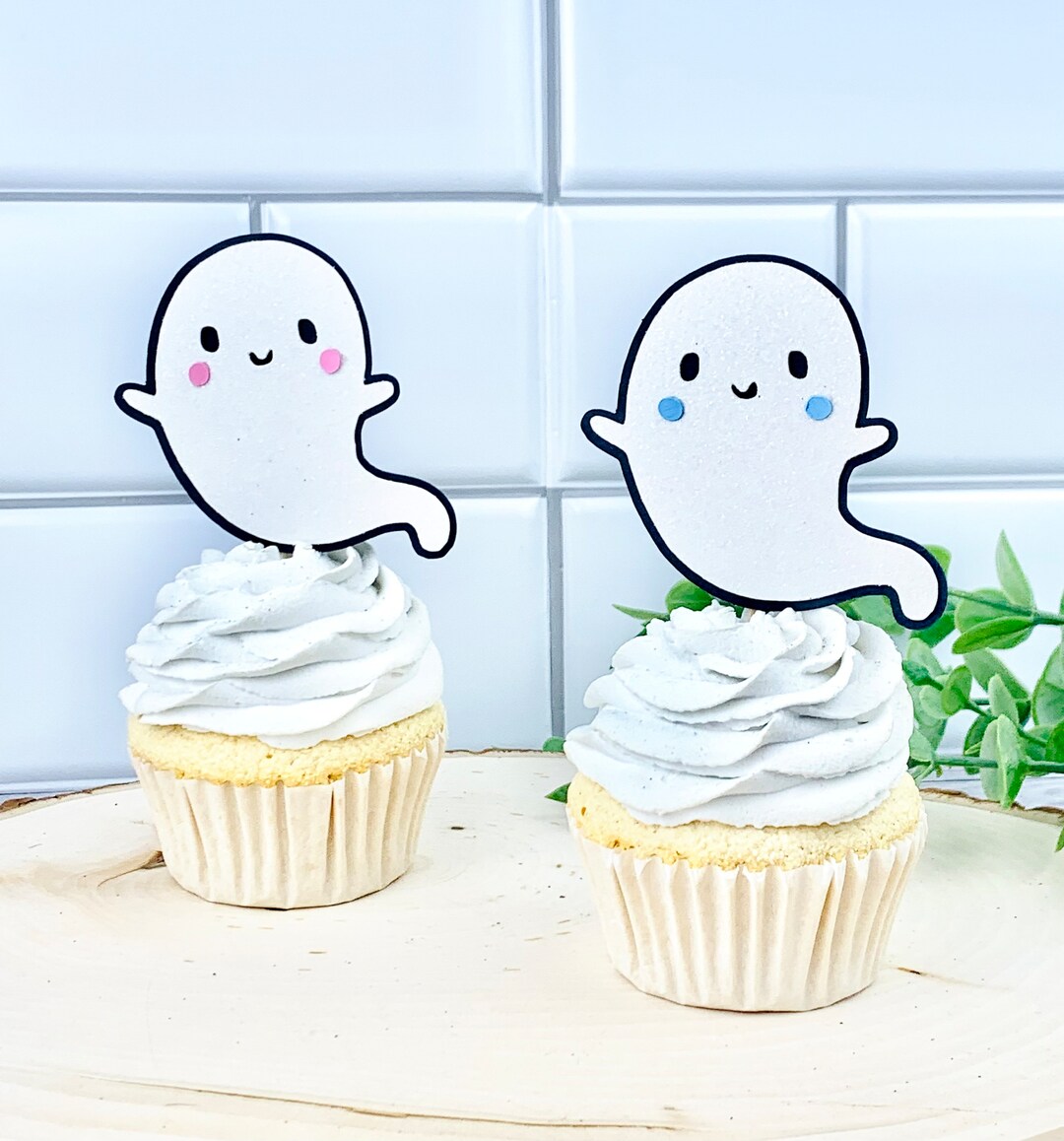Ghost Cupcake Toppers/ Little Boo Cupcake Toppers/ Halloween Gender ...