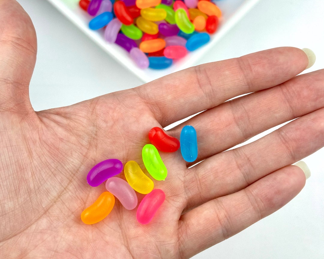 20 Fake Small Jelly Beans/ Faux Resin Jelly Beans/ Christmas Supplies ...