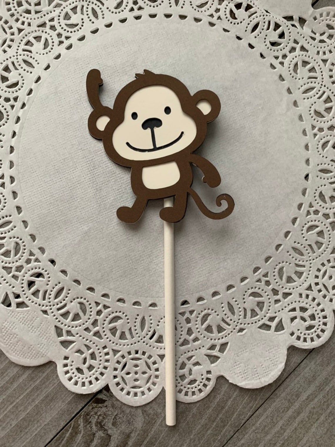 12 Monkey Cupcake Toppers, Monkey Toppers, Safari Animal, Jungle Animal ...