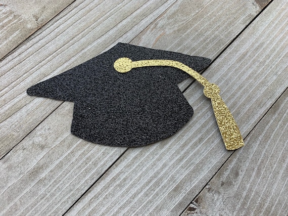 Graduation Cap Cut Outs Glitter Grad Capsdie Cuts - Etsy