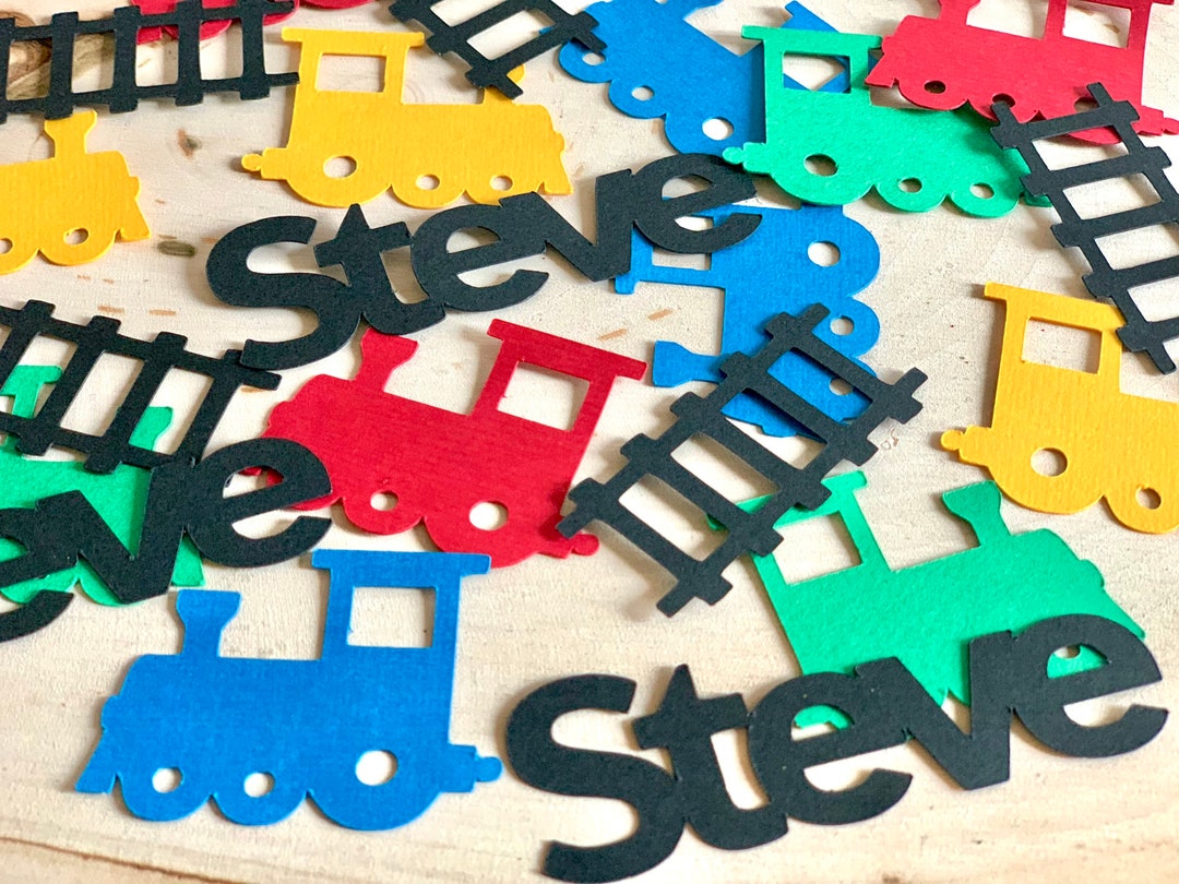 Train Confetti/ Choo Choo I'm Two/ 100 Pieces/ Train 2nd Birthday ...
