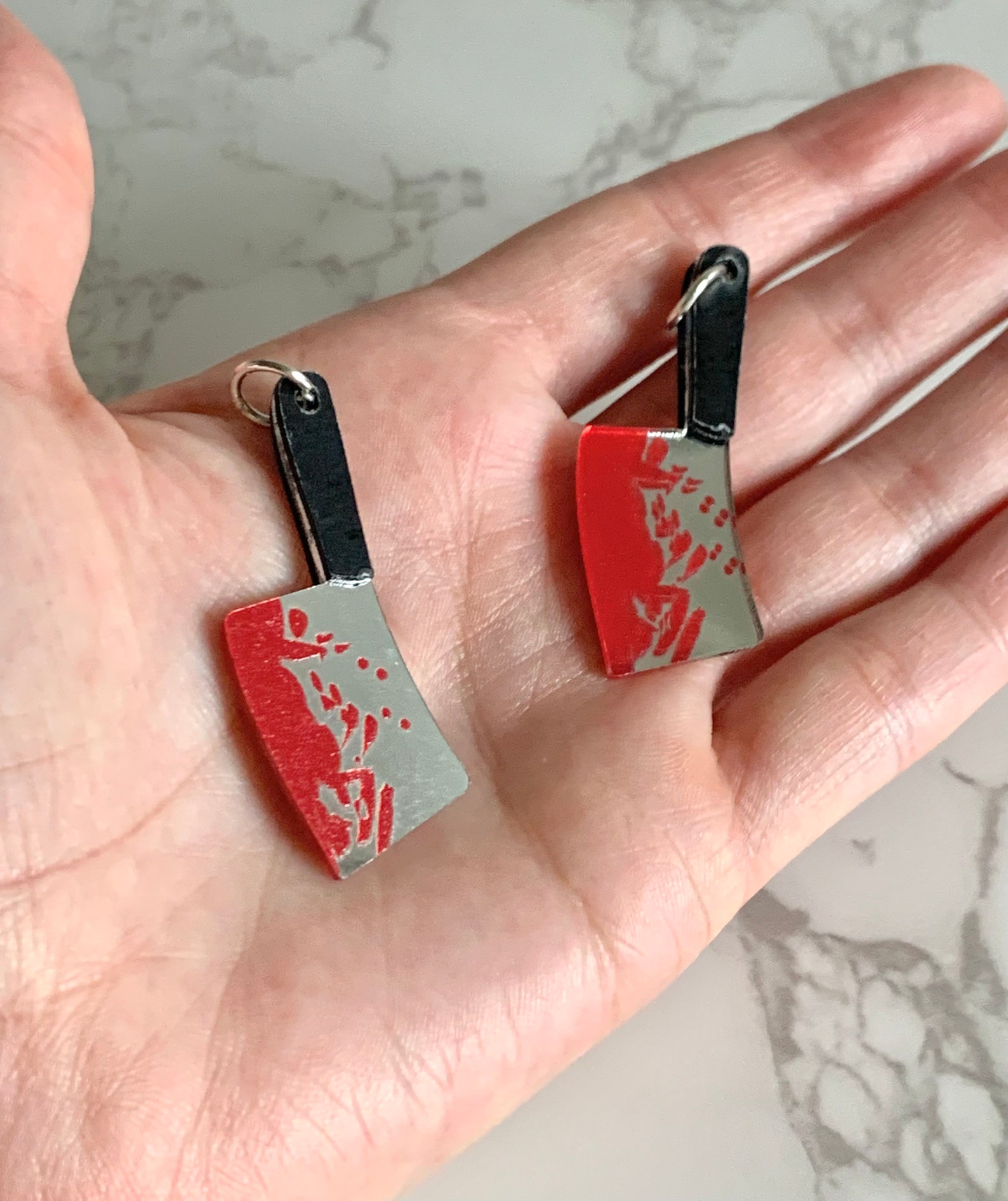 Knife Charms/ Bloody Knife Charms/ Halloween Cleaver/ Butcher - Etsy
