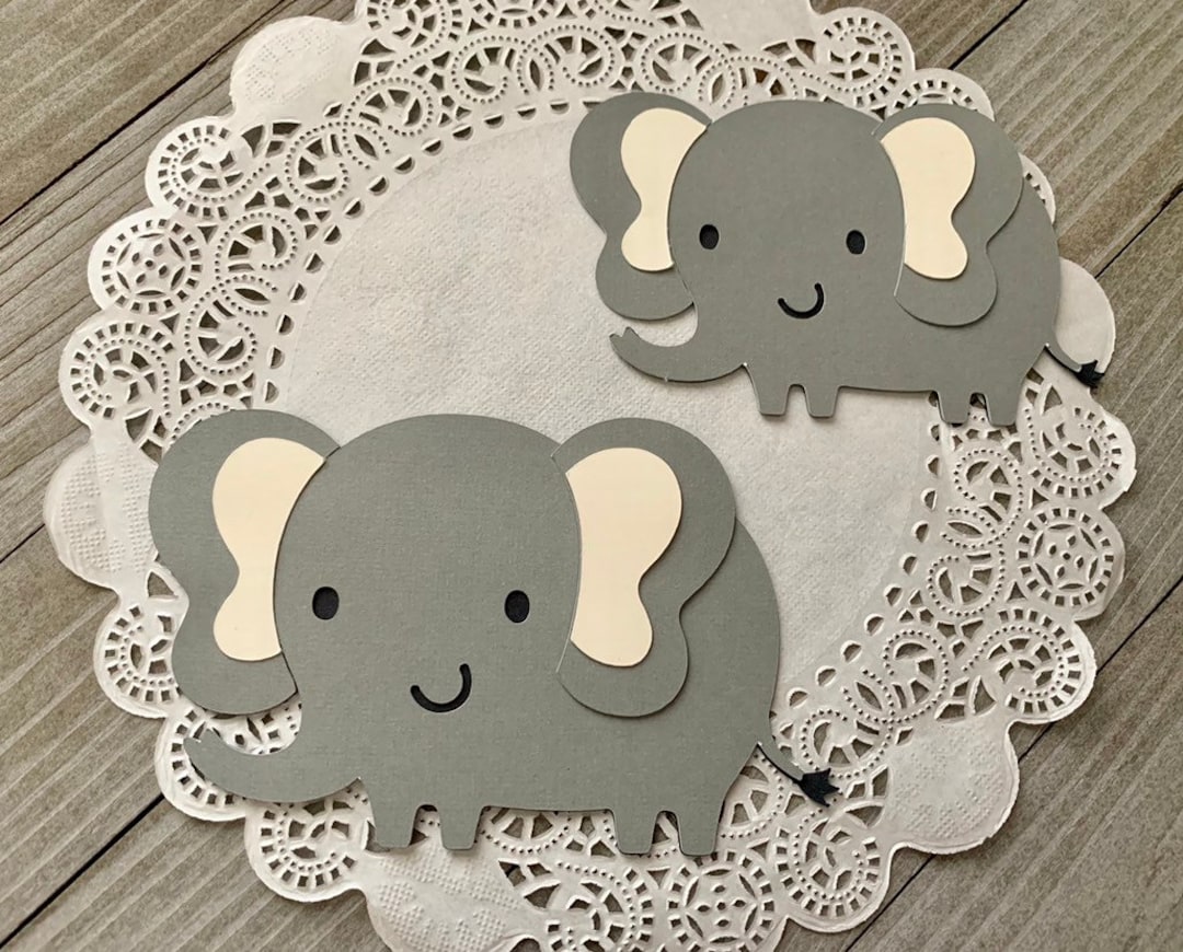 Baby Elephant Cutout, Elephant Diecut, Elephant Centerpiece, Safari ...