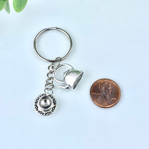 Teapot and Kettle Keychain/ Tea Lover Keyring/ Tea Accessories/ Tea Cup ...
