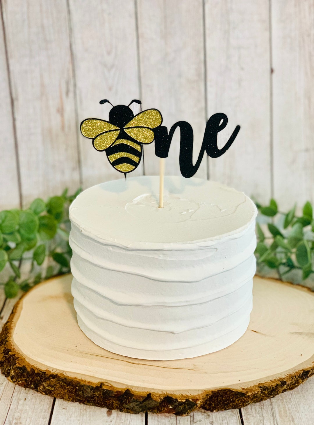 Bumble Bee Cake Topper/ Happy 1st Bee Day/ Bee Birthday Party/ Smash ...