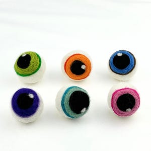 Felt Eyeballs/ Wool Felted Monster Eyeballs/ Fall Decor/ Spooky ...