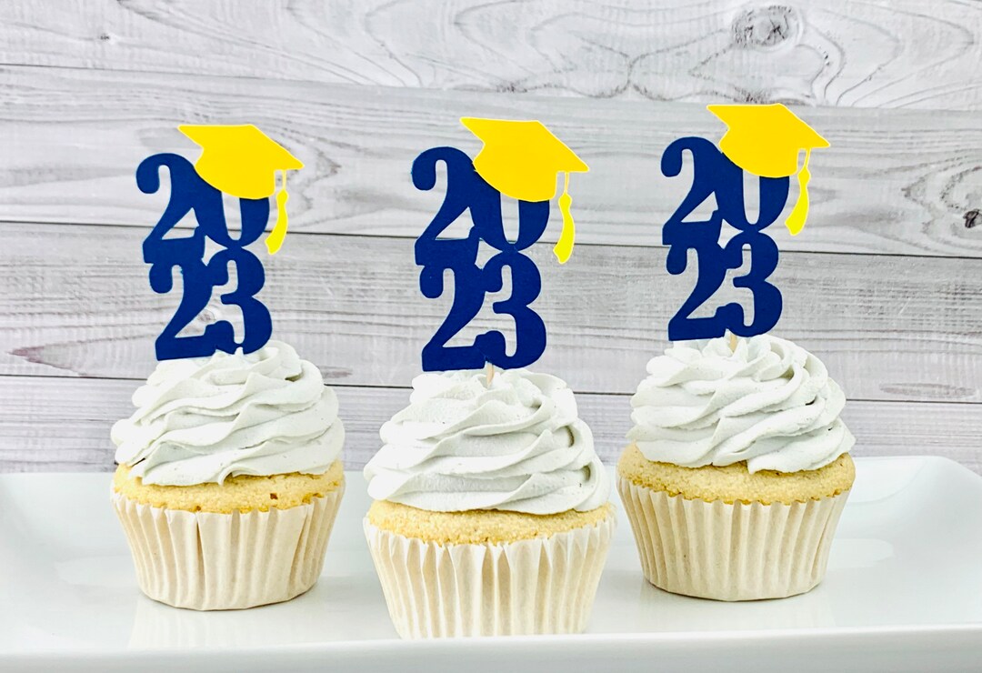 2024 Graduation Cupcake Toppers/ Class of 2024/ Graduation Party Decor ...