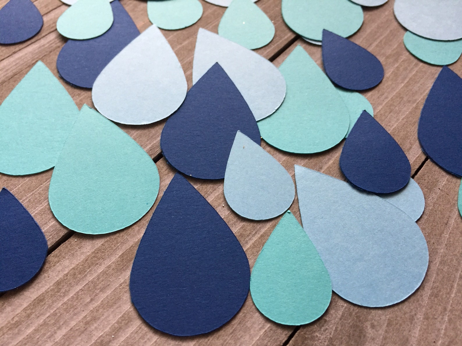 100 Raindrop Confetti, Raindrops, Baby Shower Decor, 1"-1.5" - Etsy
